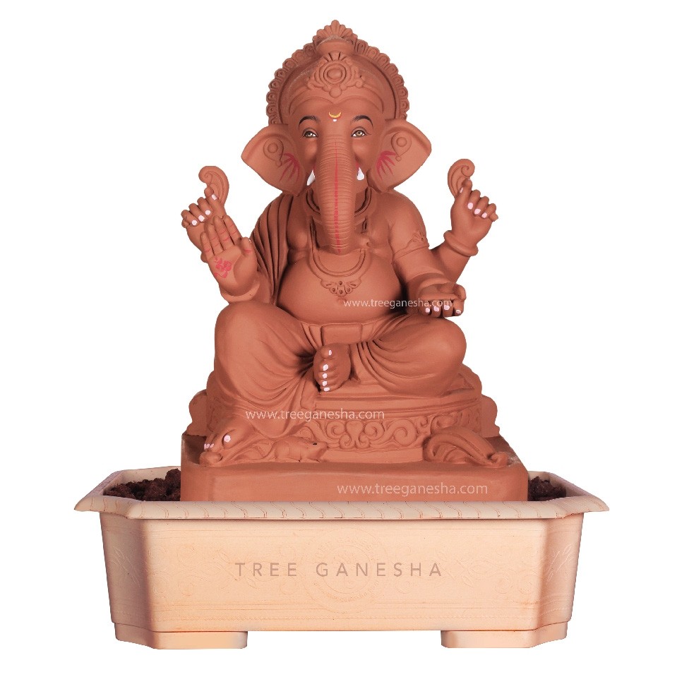 18inch Eco-Friendly Ganpati Murti | Tree Ganesha