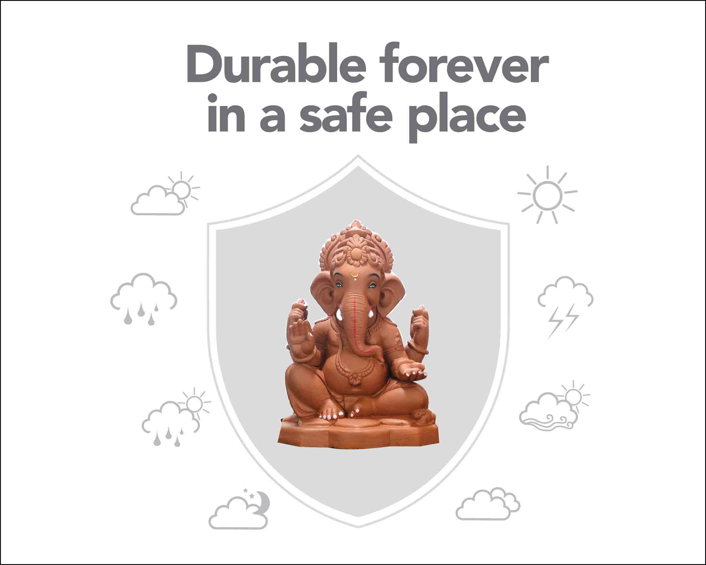 15inch Eco-Friendly Ganpati Murti | Tree Ganesha